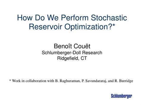 Ppt How Do We Perform Stochastic Reservoir Optimization Powerpoint Presentation Id307545