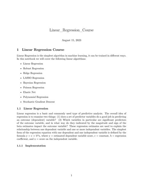 SOLUTION Linear Regression Course Example With Python Studypool