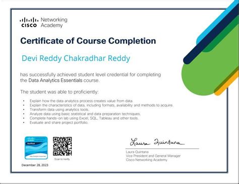 I Am Excited To Share That I Have Successfully Completed The Data Analytics Essentials Course