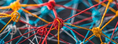 A Close Up Of Colorful Strings Connected To Form An Intricate Web Symbolizing The Complexity
