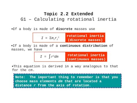 PPT Topic 2 2 Extended G1 Calculating Rotational Inertia DOKUMEN TIPS