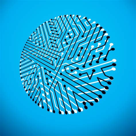 Premium Vector Vector Abstract Technology Illustration With Circular Circuit Board High Tech