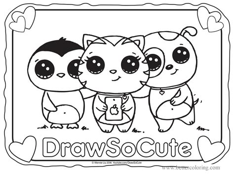 Pages So Cute Draw Coloring Pages