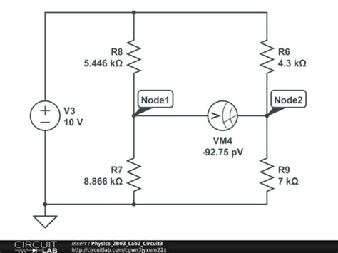 Physics 2B03 Lab2 Circuit3 CircuitLab