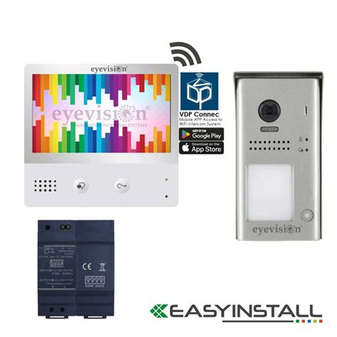 2 Wire Smart Video Intercom System Wifi Connection Smart Phone App Easy Installation Non