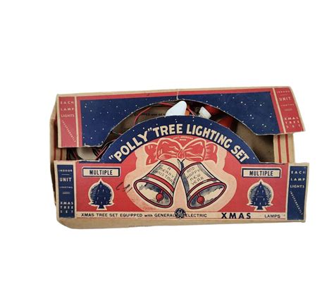 2 Set Boxed Vintage Polly Tree Lighting Set Bulbs Working Etsy