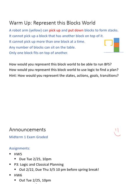 Sp20 Lecture 11 Classical Planning Inked Pdf First Order Logic Applied Mathematics