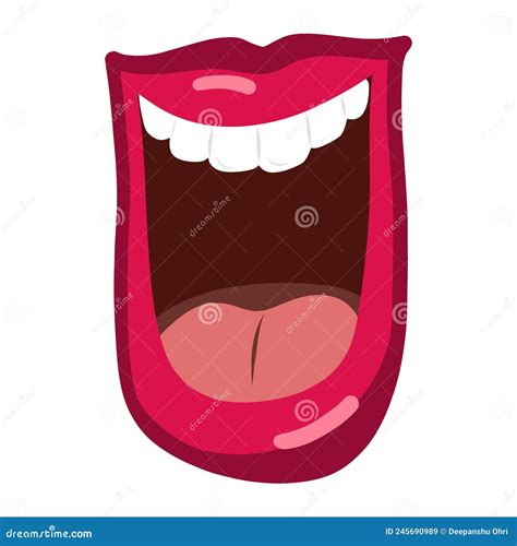 Laugh Out Loud Mouth Expression Stock Vector Illustration Of