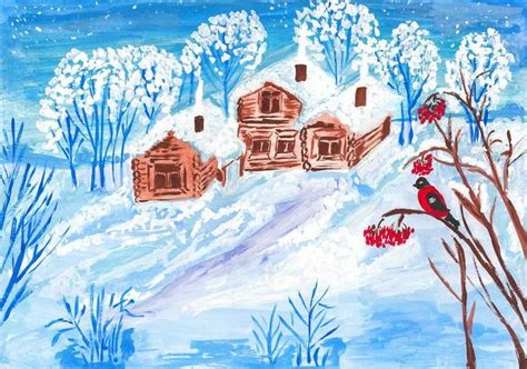 Картинки для детского сада зима пришла Детские рисунки