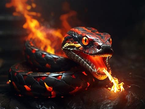 Premium Photo Fire Snake