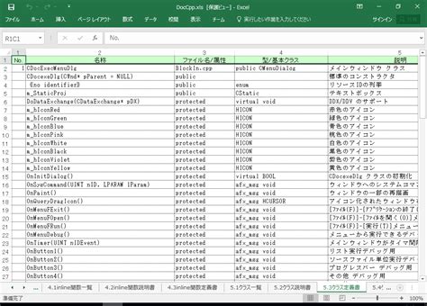 Ansi C システム 仕様書 プログラム 設計書 テンプレート 例 Ansi C対応 クラス定義書