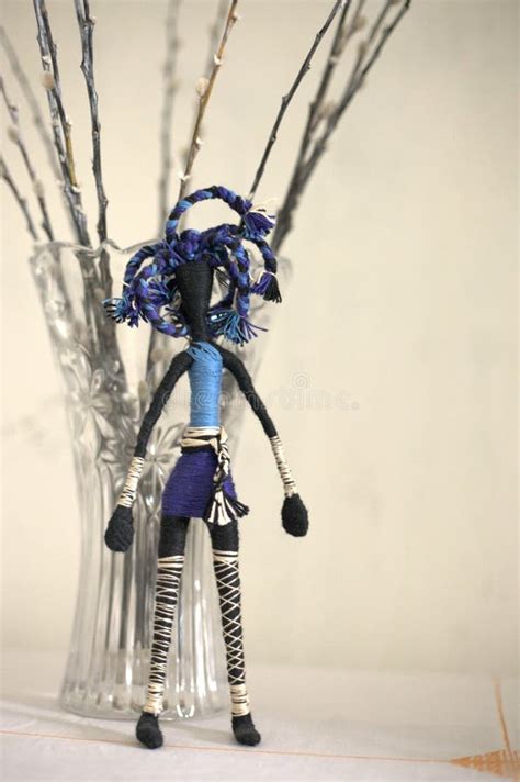 Blue Handmade Doll From The Wire Stock Image Image Of Doll Person