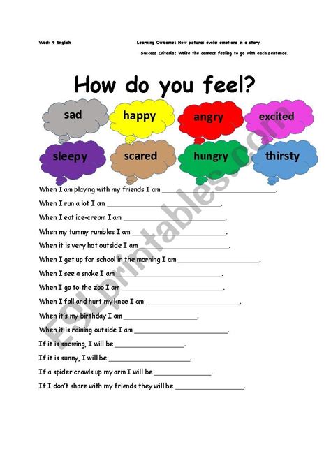 How Do You Feel ESL Worksheet By Patricemac