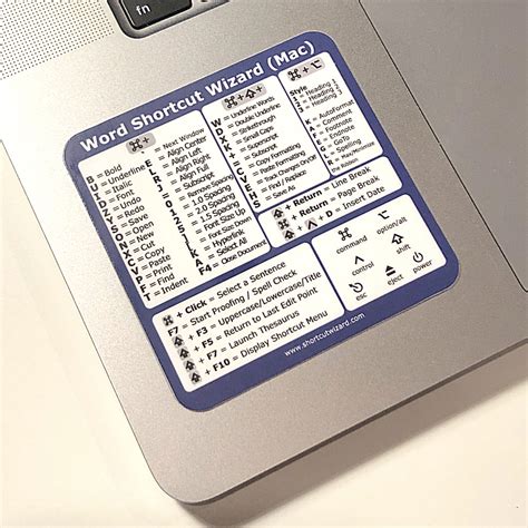 Ms Word Shortcut Stickers For Chromebook Apple Macbook Windows 10 Word