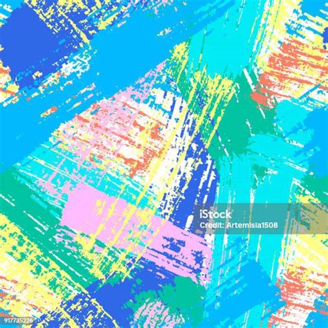 페인트 선으로 원활한 추상 배경 패턴입니다 벡터 일러스트 레이 션 검은색에 대한 스톡 벡터 아트 및 기타 이미지 검은색 그래피티 기하 도형 Istock