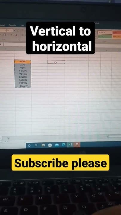Vertical To Horizontal In Excel Exceltutorial Excel Exceltips Excelformula Youtube