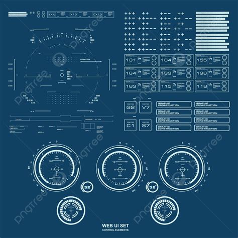 Futuristic Blue Virtual Graphic Touch User Interface Panel Computer Digital Vector Panel
