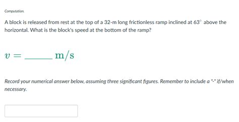 Solved A Block Is Released From Rest At The Top Of A 32 M