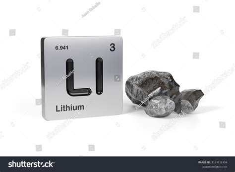 Lithium Element Symbol Periodic Table Near 库存插图 2163511959 Shutterstock