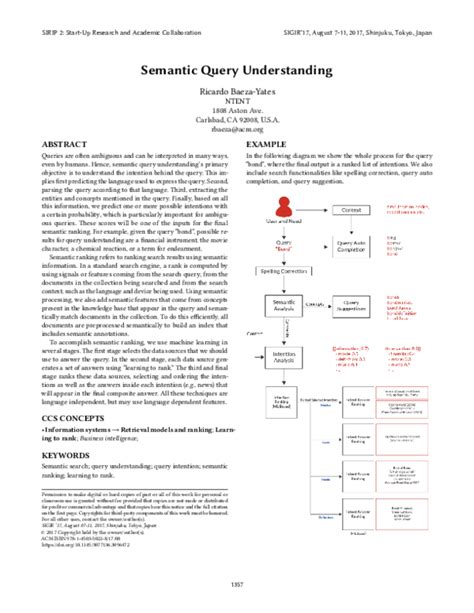 Pdf Semantic Query Understanding