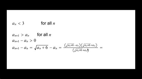 Convergence Recursive Sequence Youtube