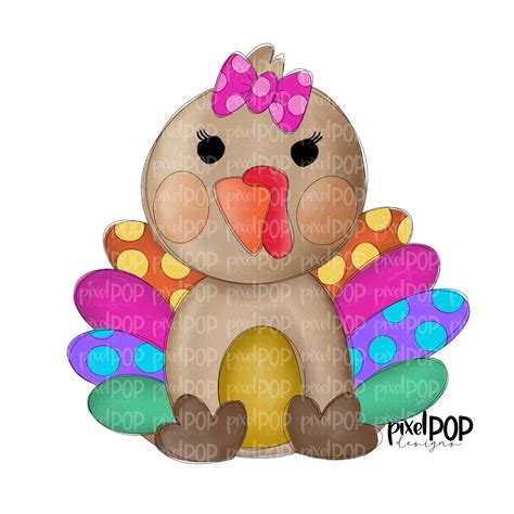Cute Girl Turkey Cartoon