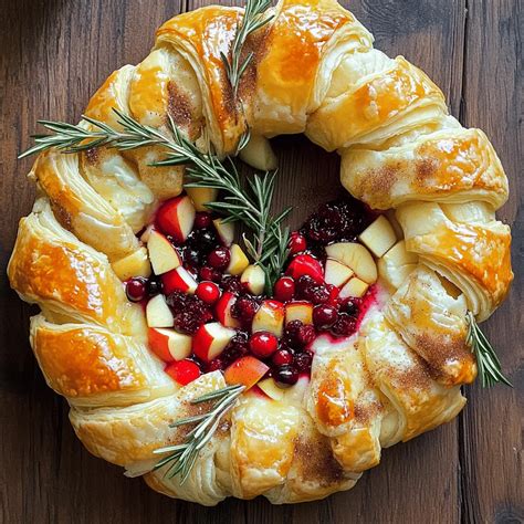 Baked Brie And Cran Apple Puff Pastry Wreath Delight Recipe Website