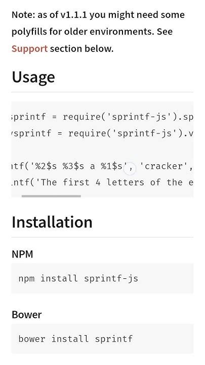 Sprintf Js Npm Package Js Npm Node Technology Package Nodeproject