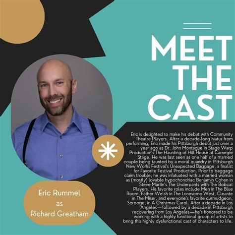 Community Meet The Cast Of Hay Fever Introducing Eric Rummel Who Is Portraying Richard