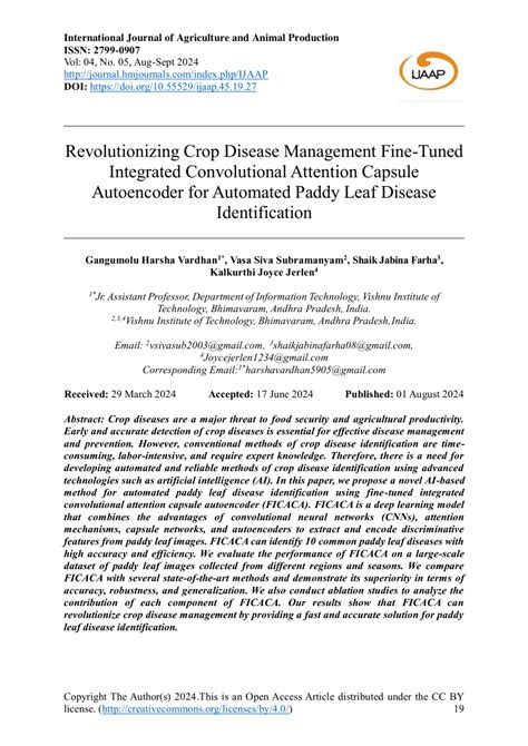 Pdf Revolutionizing Crop Disease Management Fine Tuned Integrated