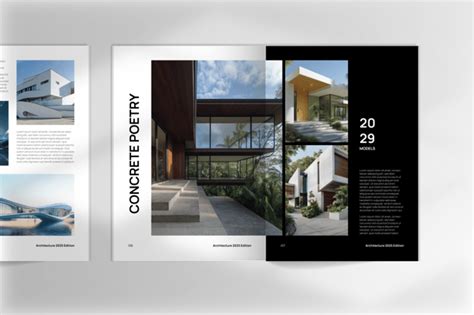 Architecture Photobook Magazine Print Templates Ft Architecture