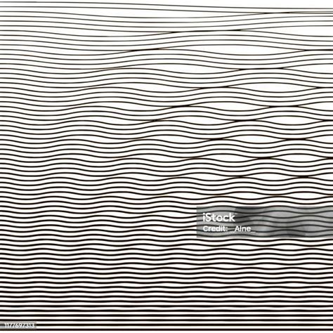 잔물결 텍스처 수심 가는 선 파면 선형 하프톤 배너 카드 포스터 벡터 그림입니다 3차원 형태에 대한 스톡 벡터 아트 및 기타 이미지 Istock
