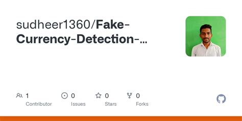 Github Sudheer1360fake Currency Detection With Machine Learning