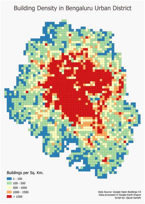 Mapping Building Density With Open Building Datasets Spatial Thoughts