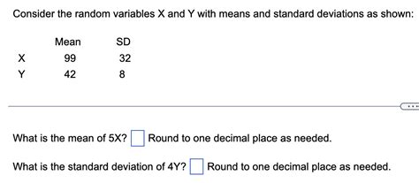 solved consider the random variables x and y with means and
