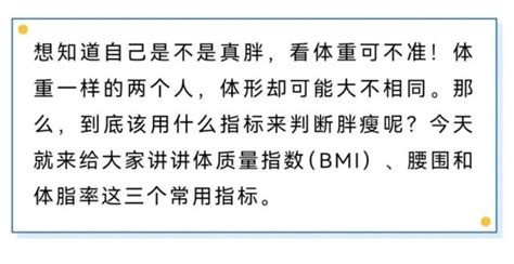 Bmi、腰围、体脂率：减重前，用这三个指标给自己“画像”腾讯新闻