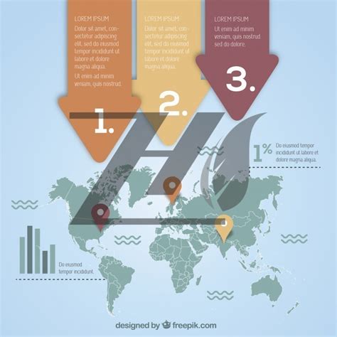 دانلود وکتور اینفوگرافیک با نقشه جهانی دانلود رایگان فایل لایه باز، Psd، وکتور، لوگو و موکاپ