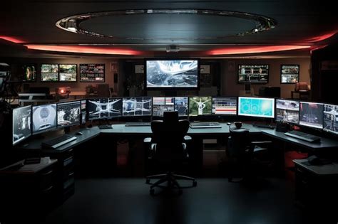 Cyber Security Command Center Premium Ai Generated Image