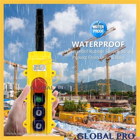 COB 81 Hoist Crane Push Button Switch Rainproof Waterproof Crane Pendant Control Switch Up