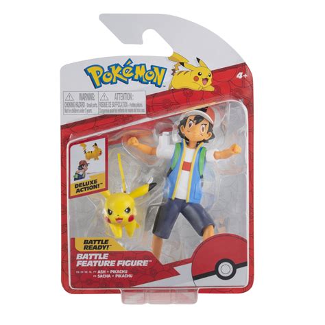 Pokemon Character Action Figure Ash And Pikachu Battle Feature