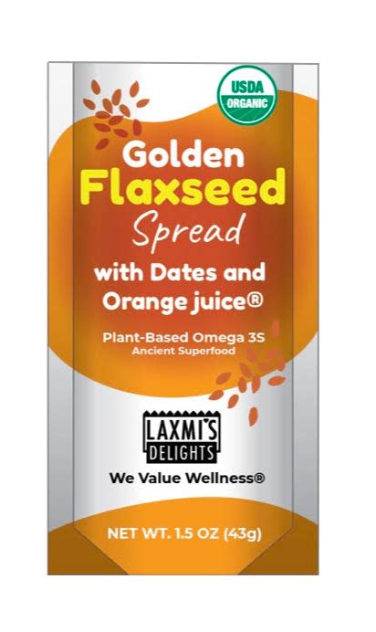 Golden Flaxseed Spread With Dates And Orange Juice® Laxmis Delights