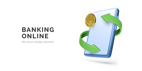 휴대 전화의 디지털 지갑 뱅킹 온라인 앱 개념입니다 화살표와 금화가 있는 3d 스마트폰 모바일 캐쉬백 및 투자 서비스 벡터 3차원 형태에 대한 스톡 벡터 아트 및 기타