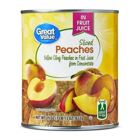 Great Value Sliced Peaches In Juice 29 Oz