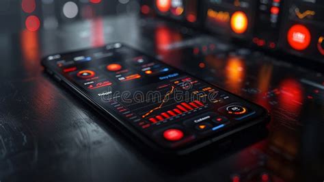 Low Res Mockup Of A Smartphone Interface In Pixels The Sleek Design