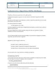 algoritmo Diffie Hellman pdf Asignatura Datos del alumno Álgebra y