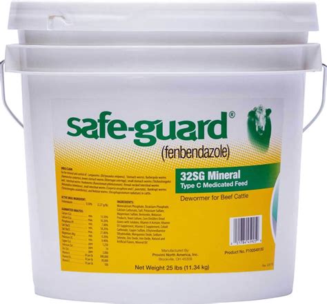 Safe Guard 32sg Mineral Dewormer 25lb Heritage Animal Health