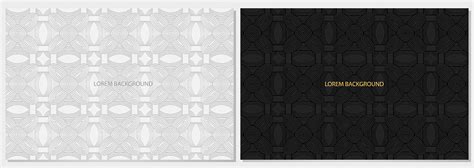 크리에이티브 흑백 배너 커버 디자인 세트 수평 벡터 템플릿 기하학적 볼륨 볼록 민족 3d 패턴 0명에 대한 스톡 벡터 아트 및 기타 이미지 Istock