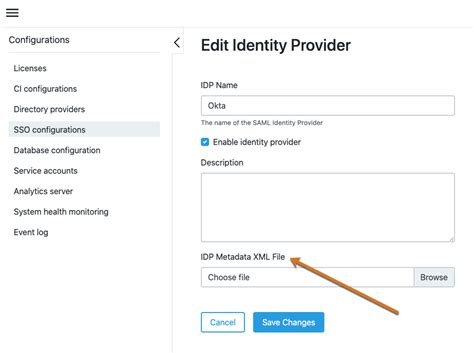 Configuring Single Sign On With Saml