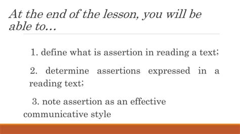 Cot First React To What Is Asserted Or Expressedpptx