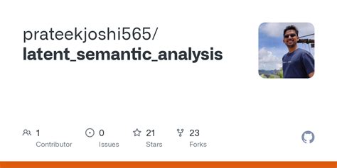 Github Prateekjoshi565latentsemanticanalysis